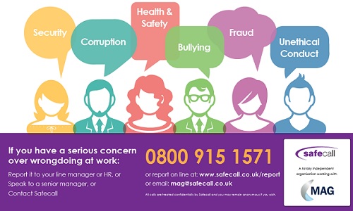 Speak Up with Safecall - MAG Property