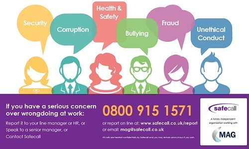 Speak Up with Safecall - MAG Property